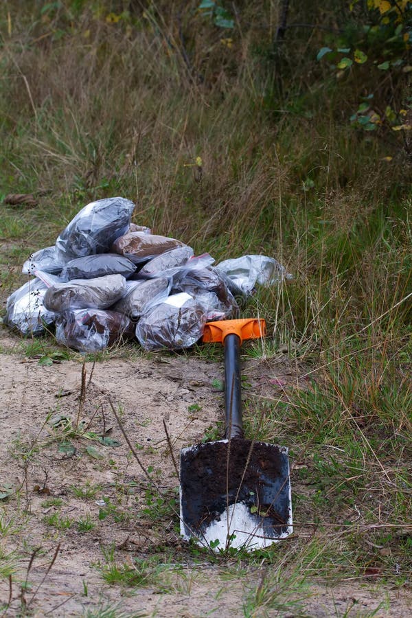 Taking Soil Samples in Field Stock Image - Image of field, ground ...