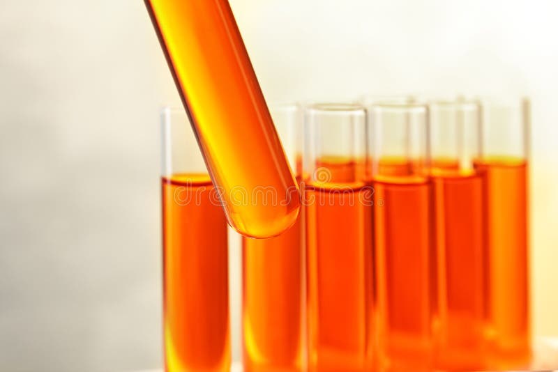 Taking Test Tube with Liquid Sample Stock Image - Image of formula ...