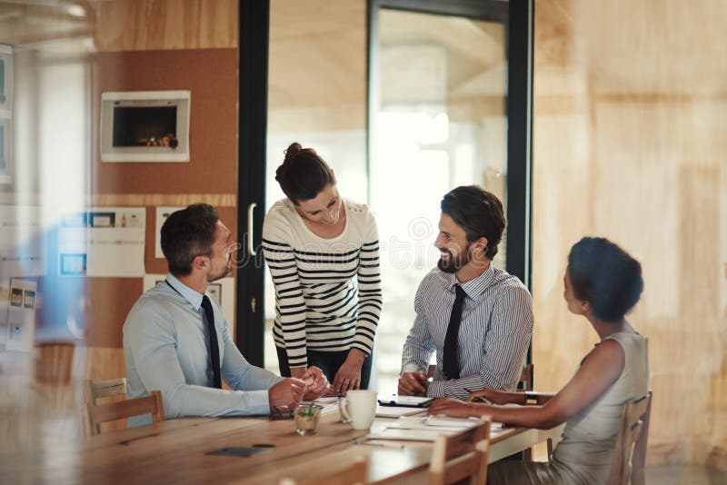 Taking Their Ideas and Formulating a Plan Stock Photo - Image of ethnic ...