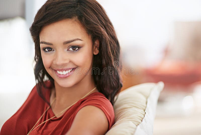 Taking Things Easy Today. a Young Woman Relaxing at Home. Stock Image ...