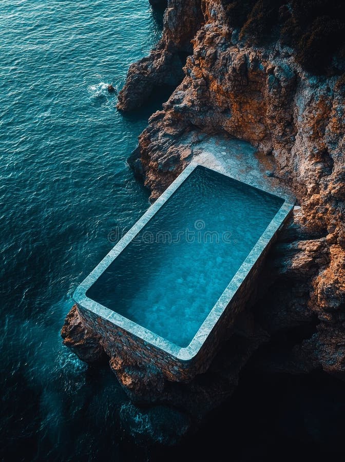 Taking a Top-down Aerial View of the Bogey Hole in Newcastle, Australia ...