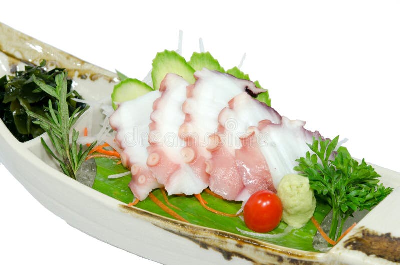 Tako sashimi stock image. Image of isolated, tako, fresh - 19125479