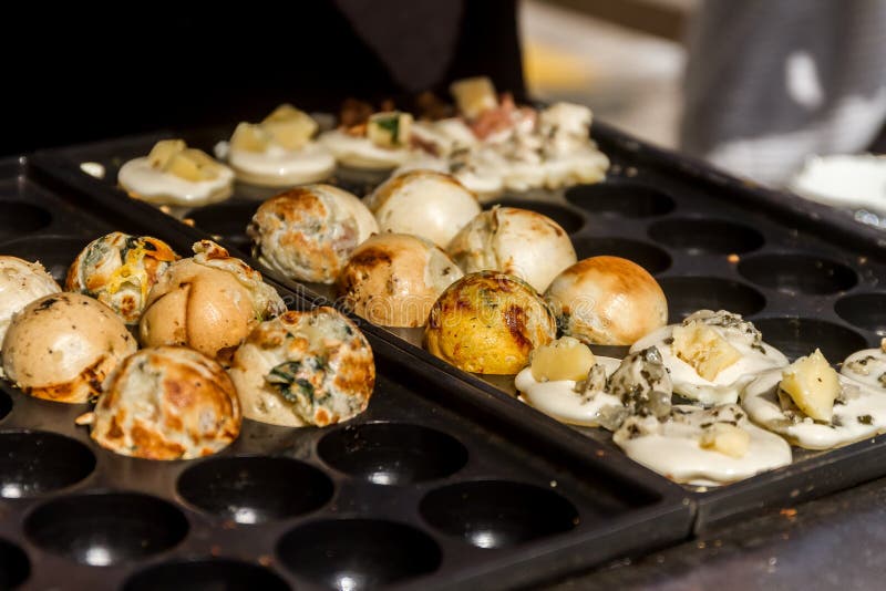 Takoyaki, Ball-shaped Japanese Snack Stock Photo - Image of asian ...