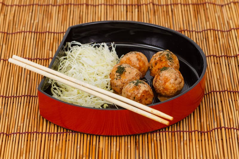 Takoyaki : Meat balls stock image. Image of fried, food - 30248805