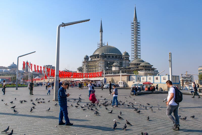 Taksim Square, the Center of Modern Istanbul in Turkey Editorial Stock ...