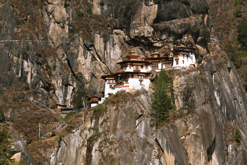 Famous Taktshang Monastery in Bhutan Stock Image - Image of guru ...