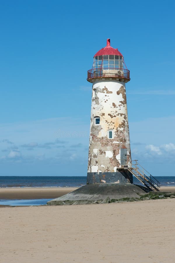 Talacre Lighthouse through the Dunes Stock Photo - Image of wales ...