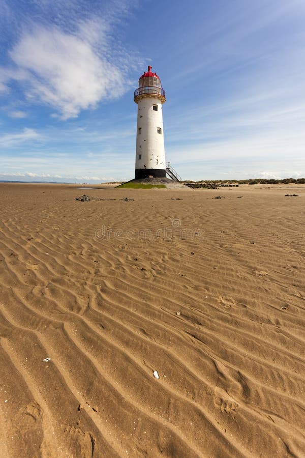 Talacre Lighthouse, North Wales Stock Photo - Image of lighthouse ...