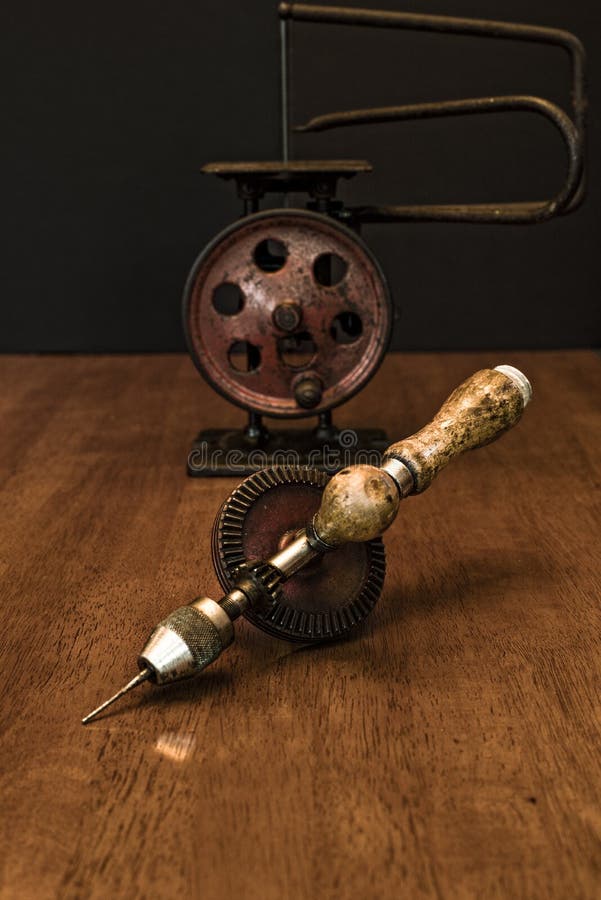 Taladro De Mano Hecho Americano Del Carpintero Foto de archivo - Imagen ...
