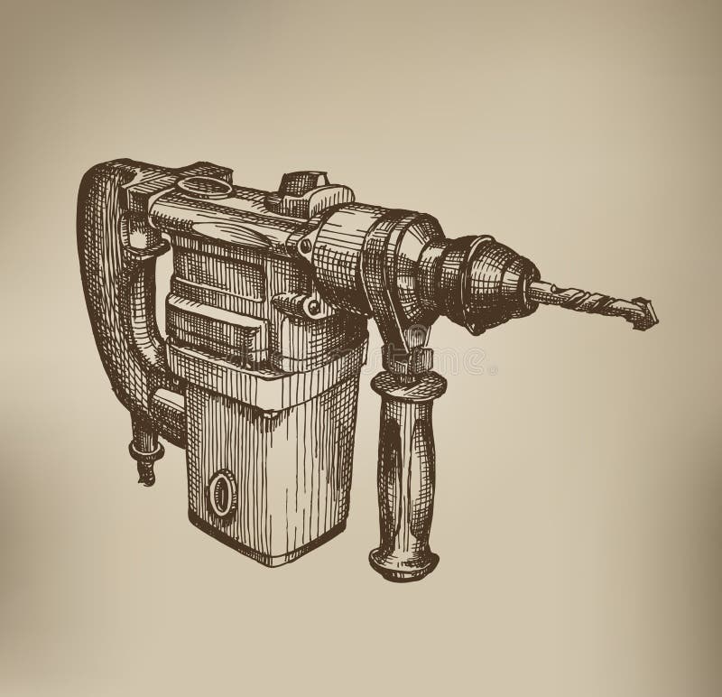 Taladro. Formato Del Vector Ilustración del Vector - Ilustración de ...