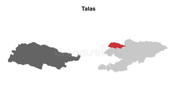 Talas outline map stock vector. Illustration of design - 379010291