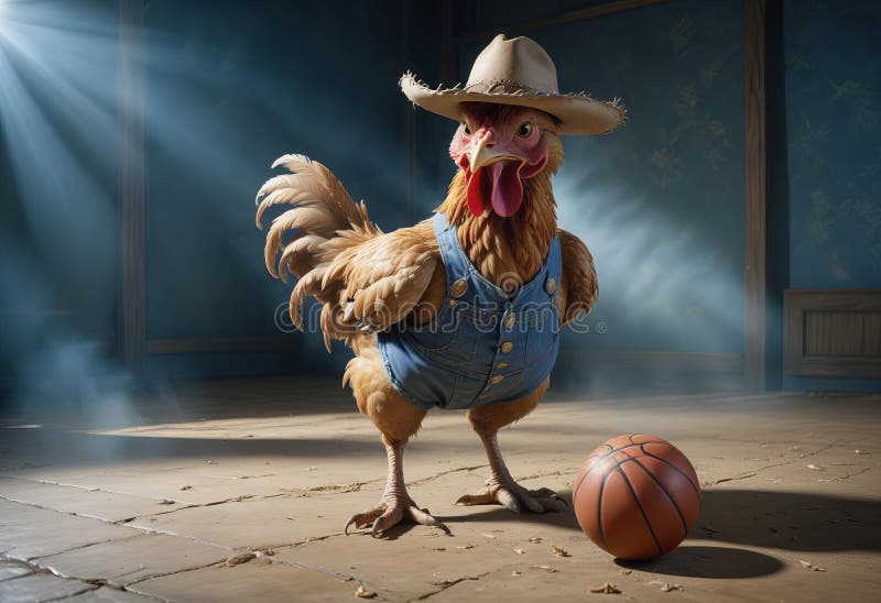 Tale of the Anthropomorphic Cowboy Chicken Stock Illustration ...