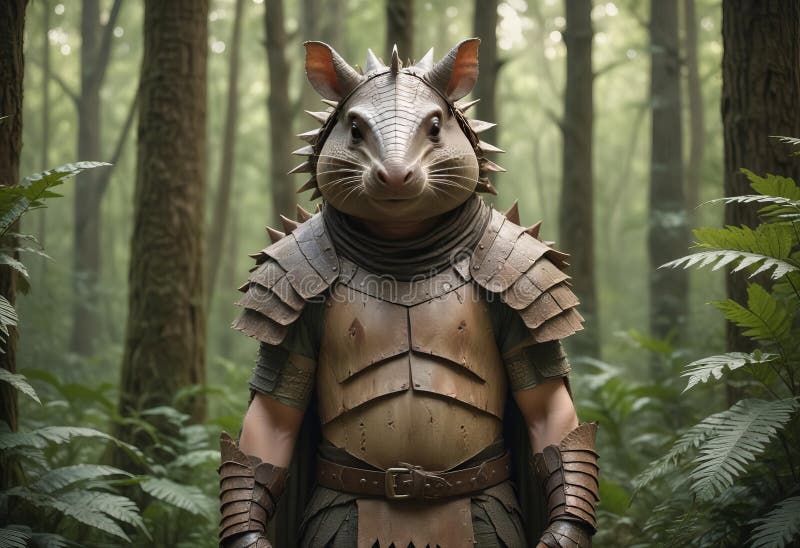 The Tale of the Armadillo Hero Stock Illustration - Illustration of ...