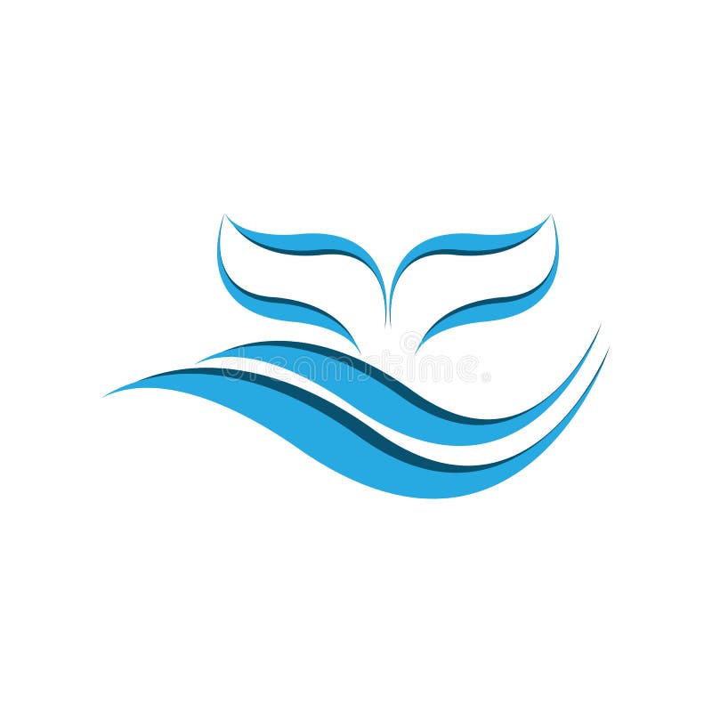 Mermaid Tail. Silhouette of Whale Tail Icon. Fish Tail. Vector Stock ...