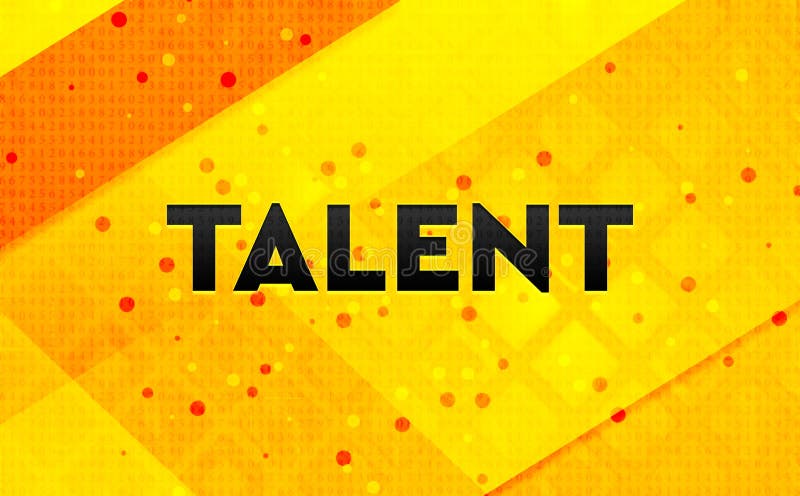 Talent Abstract Digital Banner Yellow Background Stock Illustration ...