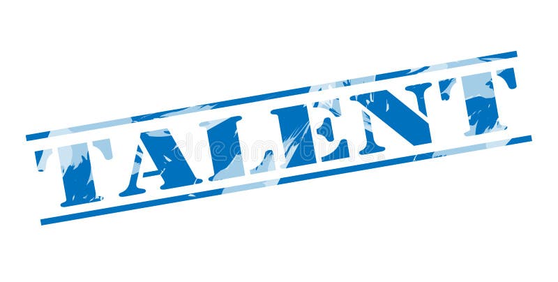 Talent blue stamp stock illustration. Illustration of sticker - 97573787