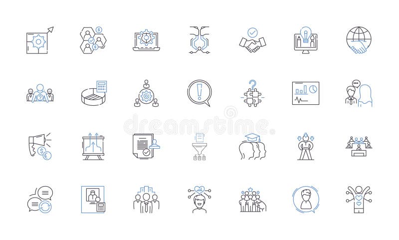 Talent Boosting Line Icons Collection. Learning, Development, Growth ...