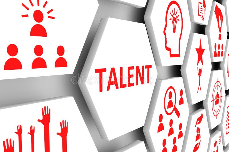 Talent Special Red Square Button Stock Illustration - Illustration of ...