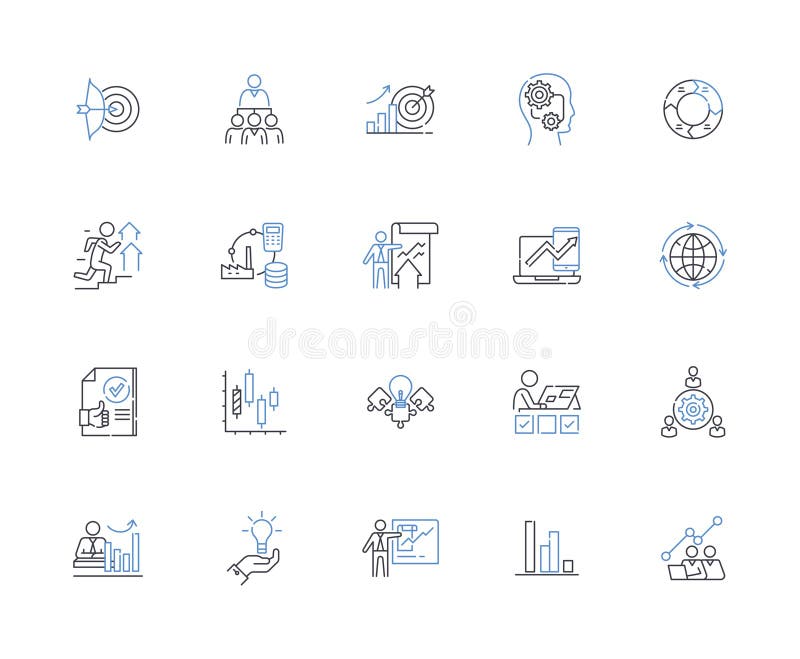 Talent Development Line Icons Collection. Potential, Growth, Learning ...
