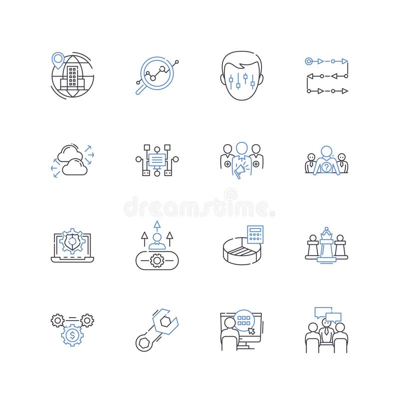 Talent Development Line Icons Collection. Coaching, Learning, Nurture ...