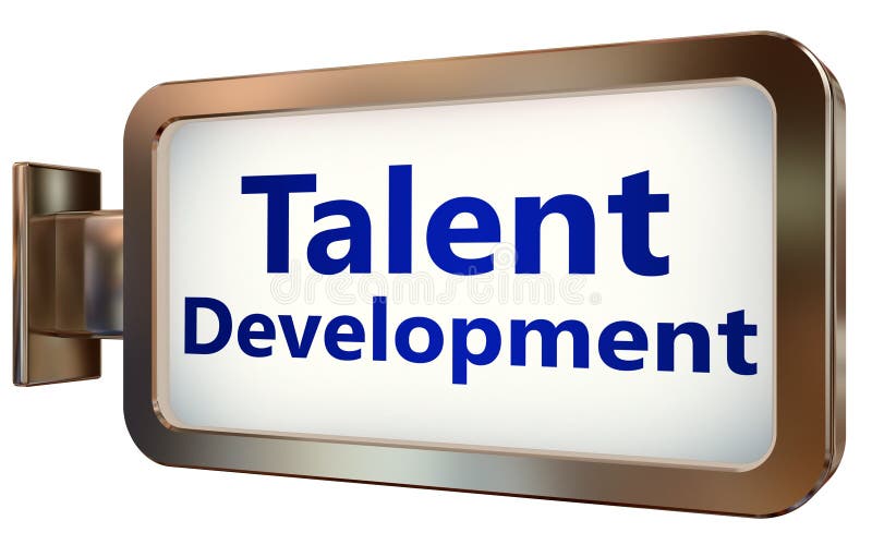 Talent Development on Billboard Background Stock Illustration ...