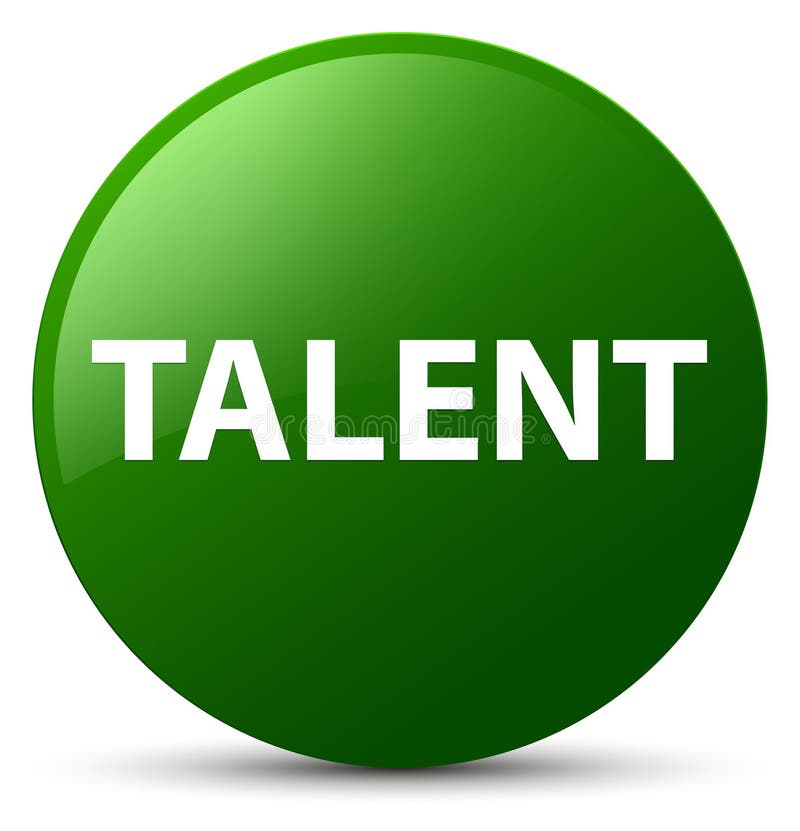 Talent green round button stock illustration. Illustration of ...