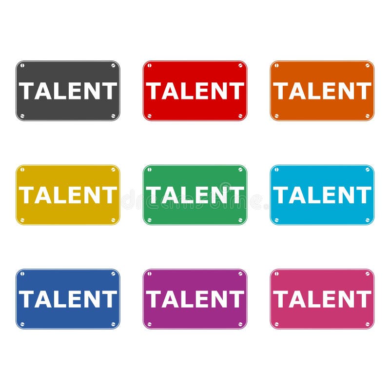 Talent Icon or Logo, Color Set Stock Vector - Illustration of creative ...