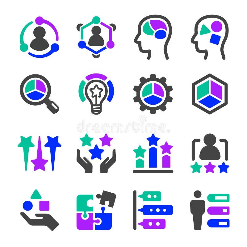 Talent icon set stock vector. Illustration of element - 132226921