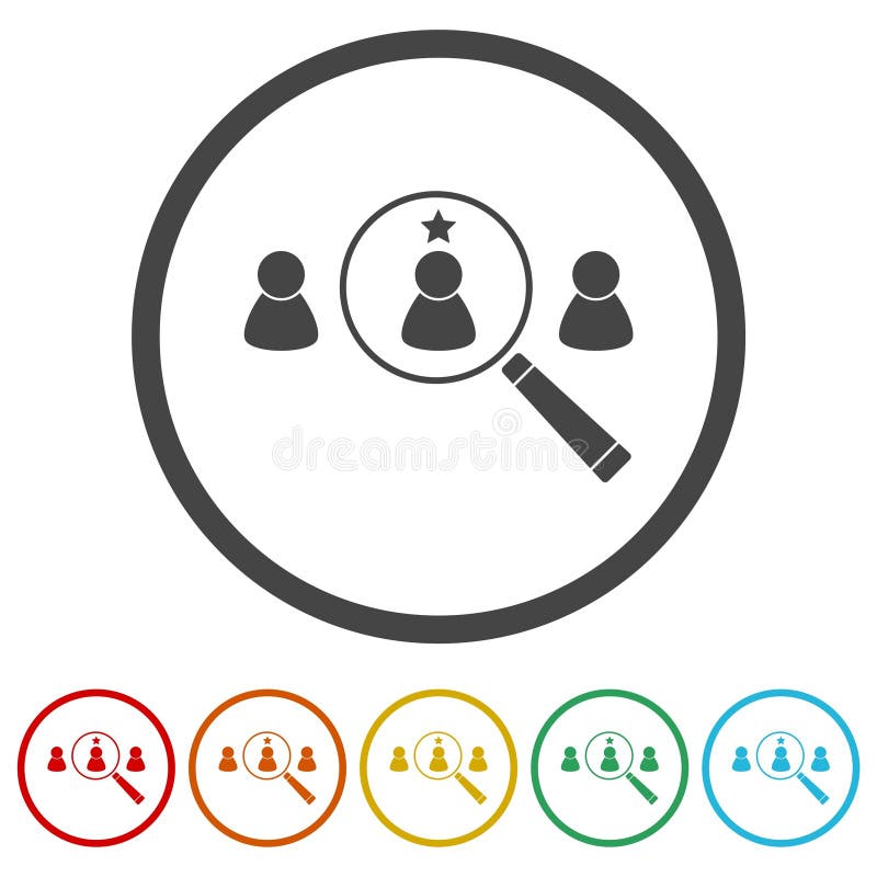 Talent Icons in Color Circle Buttons Stock Vector - Illustration of ...