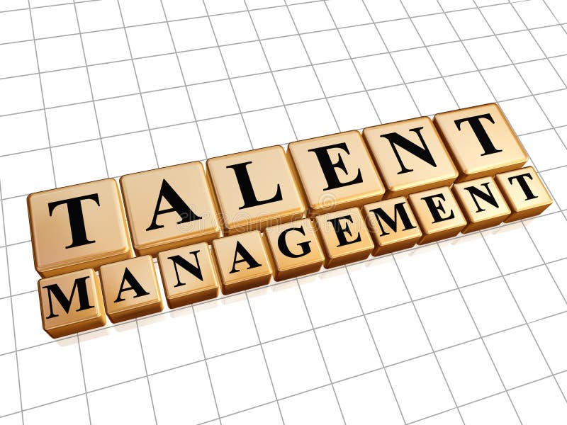 Talent Management in Golden Cubes Stock Photo - Image of lead ...