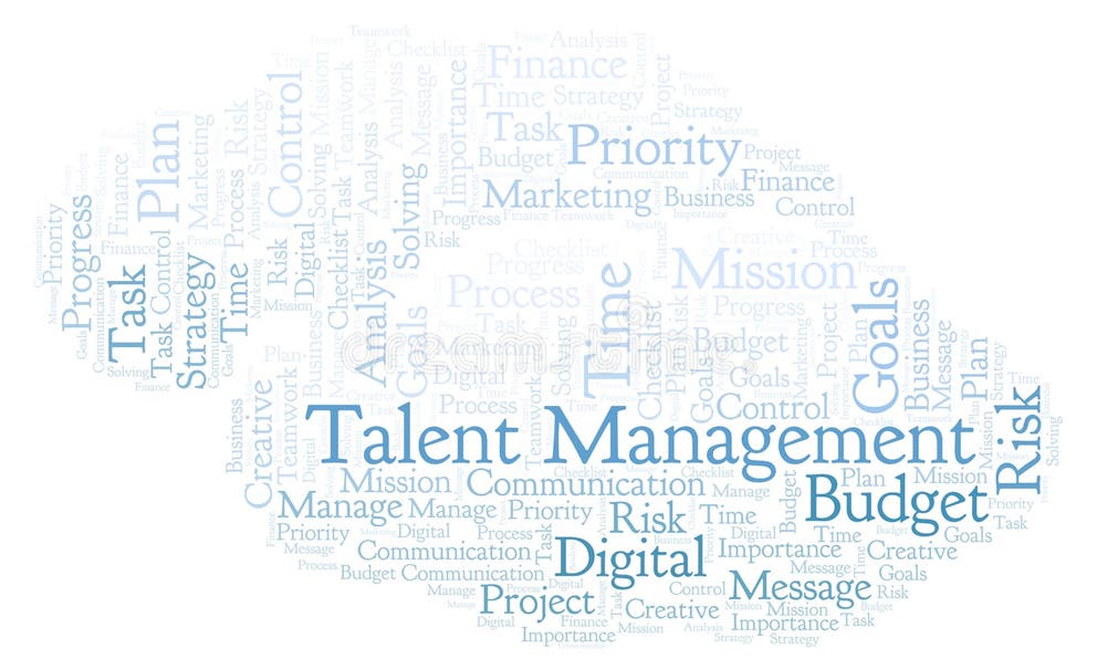 Talent Management Word Cloud, Made with Text only Stock Illustration ...