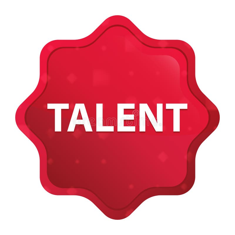 Talent Misty Rose Red Starburst Sticker Button Stock Illustration ...