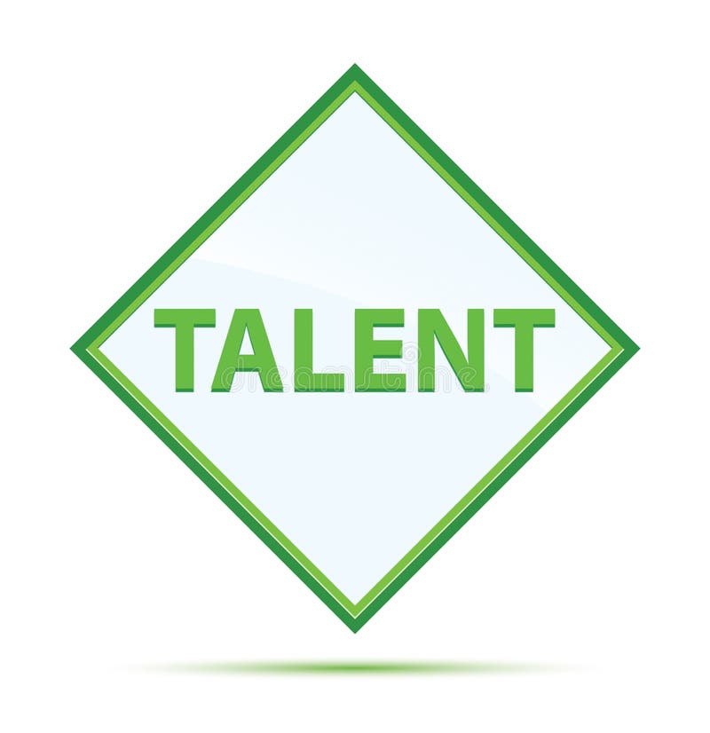 Talent Modern Abstract Green Diamond Button Stock Illustration ...