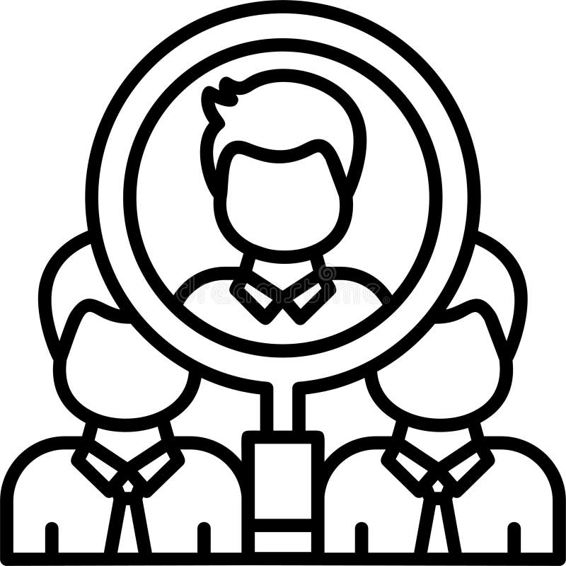 Talent Pool Outline Vector Icon Stock Vector - Illustration of reserve ...