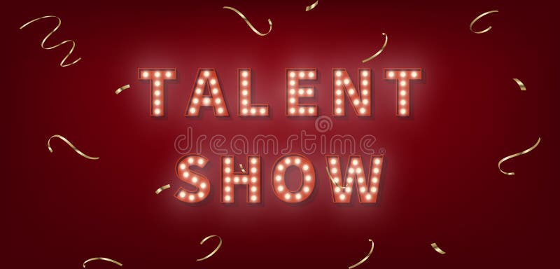Talent Show. 3d Marquee Light Bulb Text for Talent Show Stock Vector ...