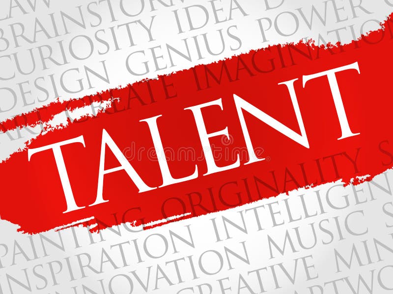 Talent word cloud collage stock illustration. Illustration of lead ...