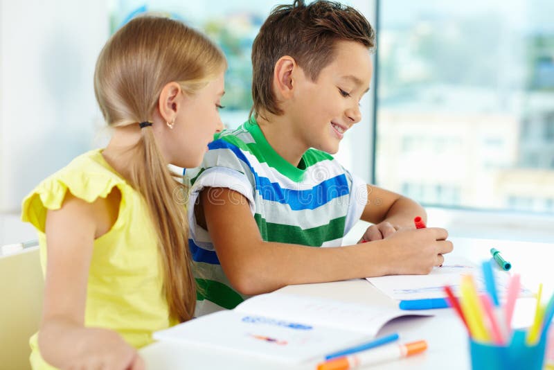Talented classmate stock photo. Image of felttip, childhood - 33942512