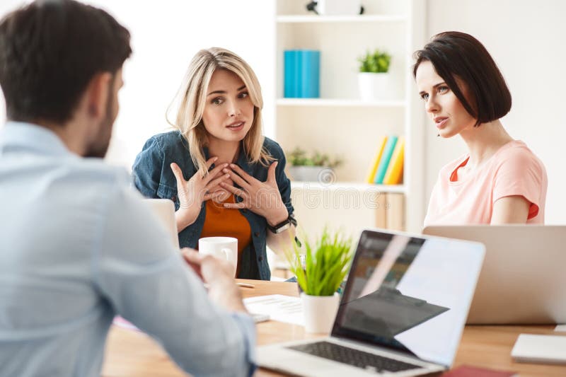 Talented Creative Team is Discussing New Project Stock Photo - Image of ...