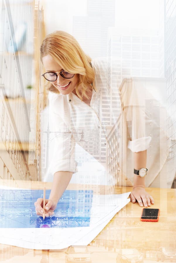 Talented Engineer Drawing Sketches for New Project Stock Photo - Image ...