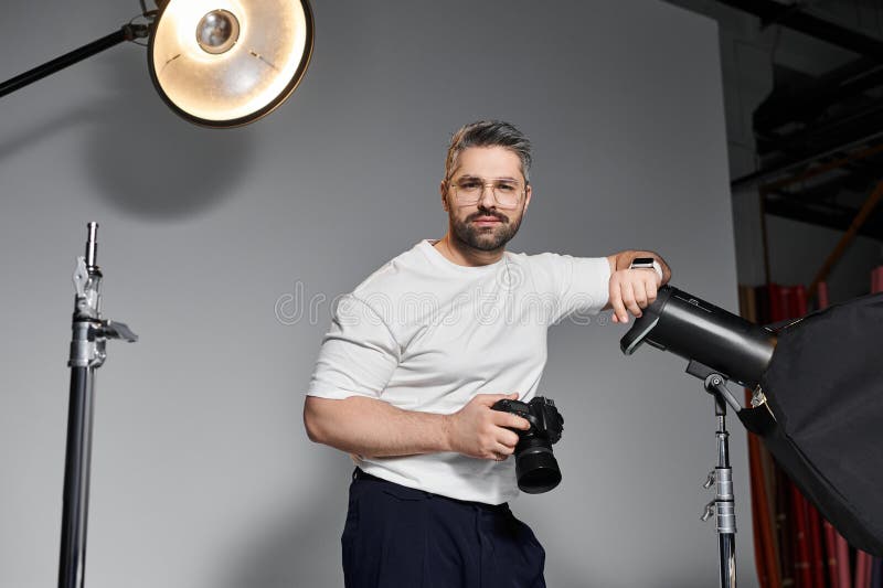 Creative Professional Capturing Moments in a Stock Image - Image of ...