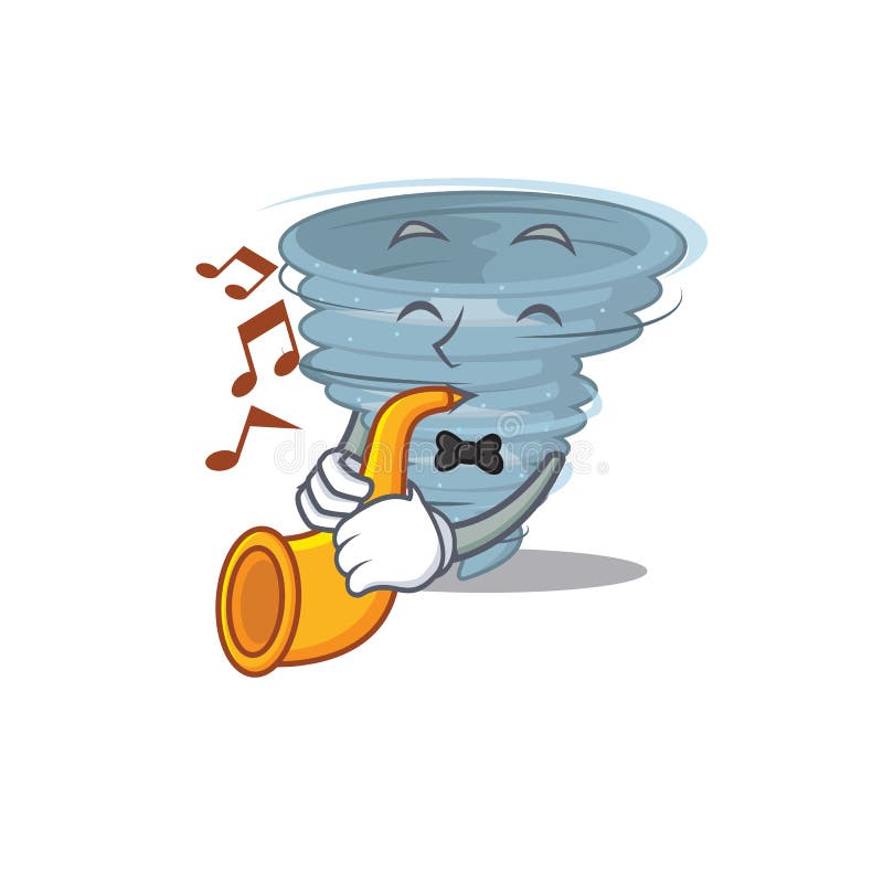 With Trumpet Thunder Cloud Character Cartoon Stock Vector ... With Trumpet Thunder Cloud Character Cartoon Stock Vector ...