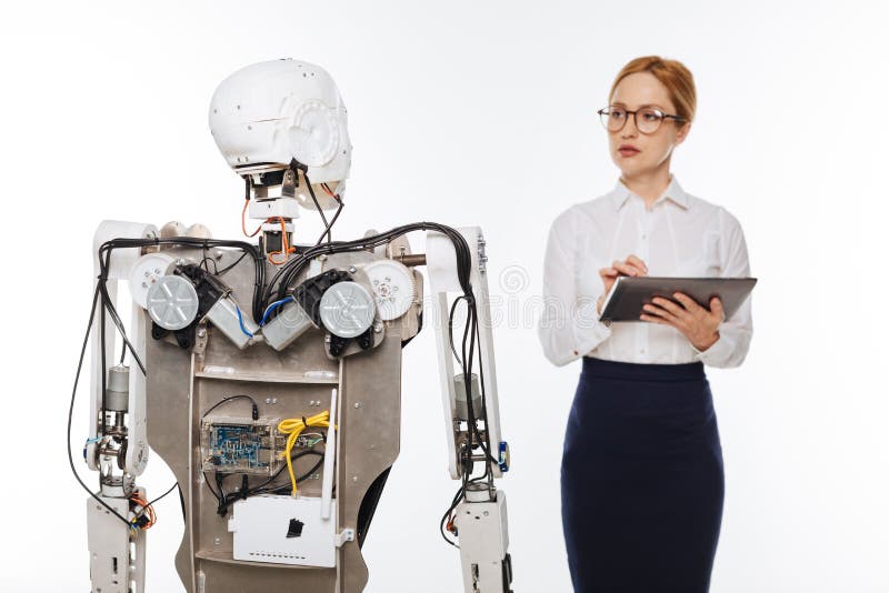 Talented Serious Scientist Performing Some Tests Stock Image - Image of ...