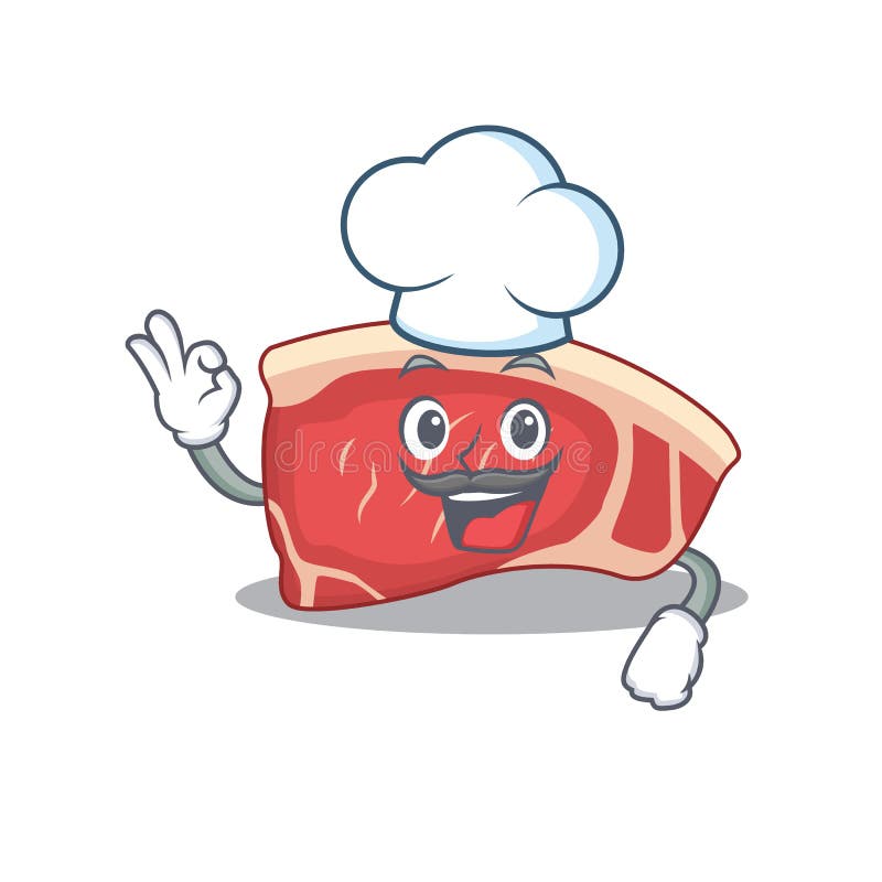 Talented Sirloin Chef Cartoon Drawing Wearing Chef Hat Stock Vector ... Talented Sirloin Chef Cartoon Drawing Wearing Chef Hat Stock Vector ...