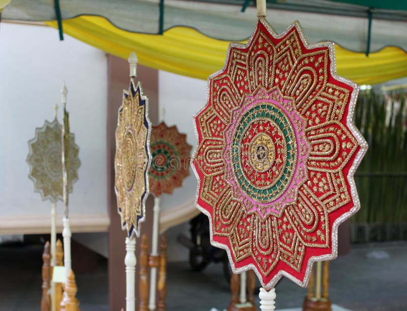 Talipot fan stock photo. Image of phra, talpatr, black - 39289064