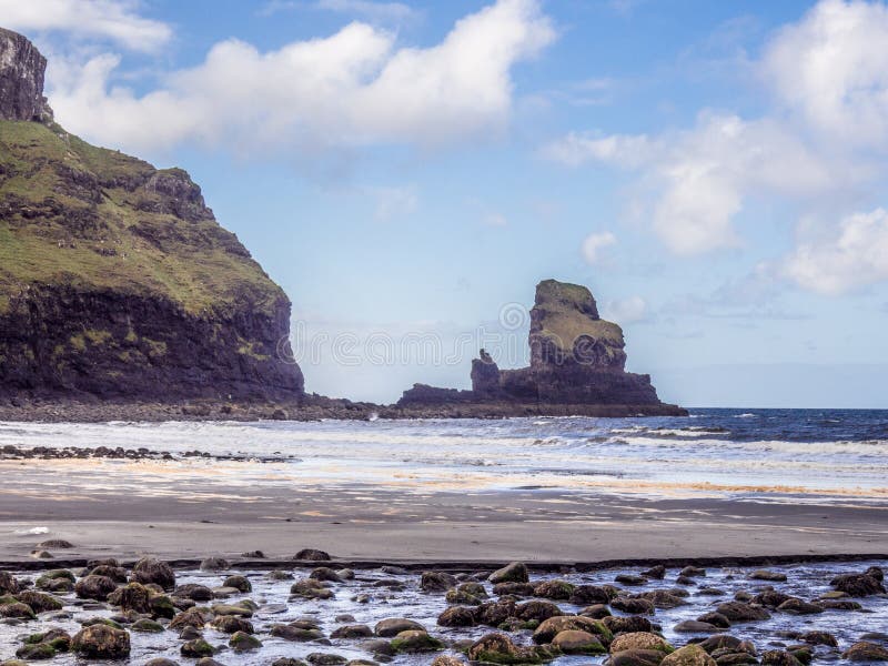 Talisker bay stock photo. Image of coast, formation, beach - 61798254