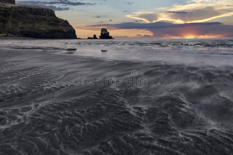 Talisker Bay Isle of Skye Sunset Stock Photo - Image of seascape ...
