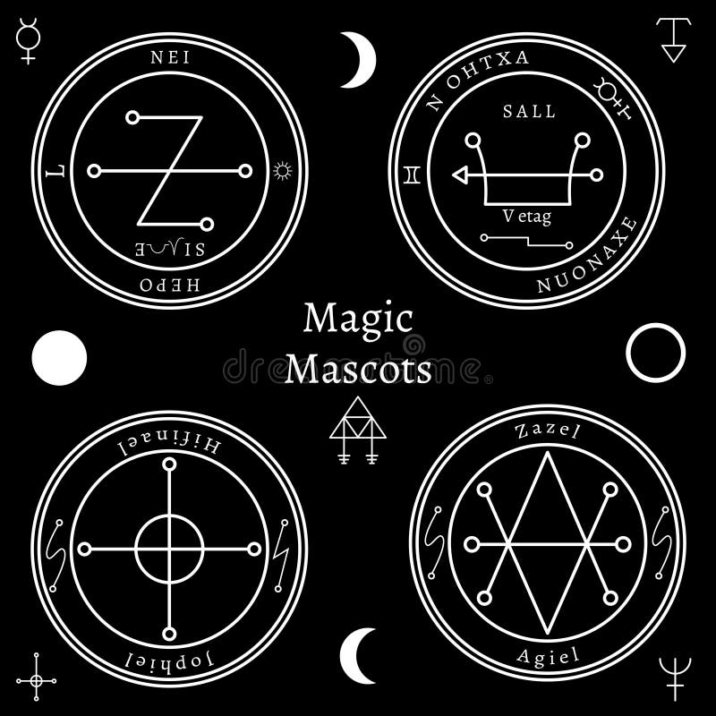 Talismãs Astrológicas Ajustadas Ilustração do Vetor - Ilustração de ...