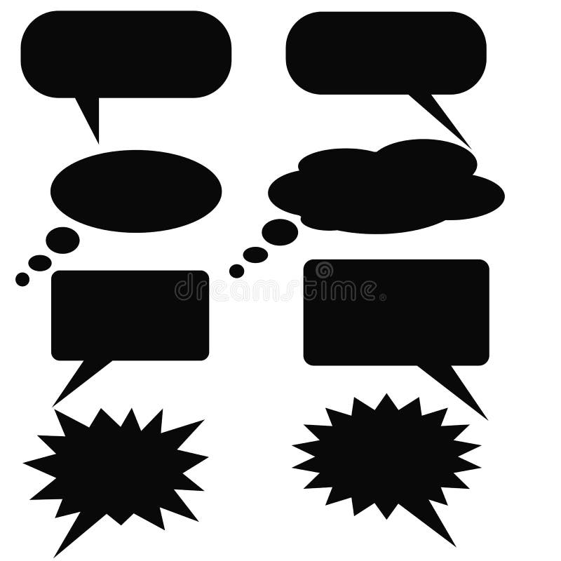 Cartoon Comic Talk Bubbles Clip Art Stock Illustration - Illustration ...
