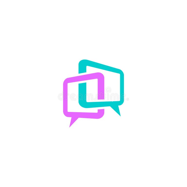 Talk Balloons Logo from Intersecting Rectangles Stock Vector ...