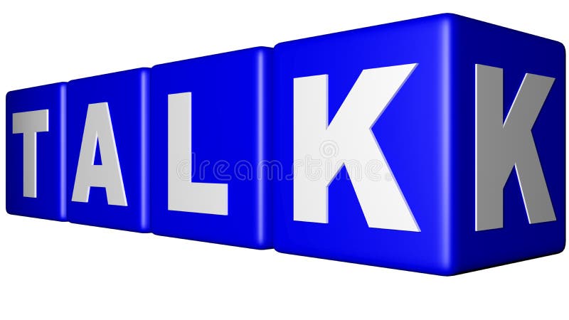 Talk blue cubes stock illustration. Illustration of informatics - 28850103